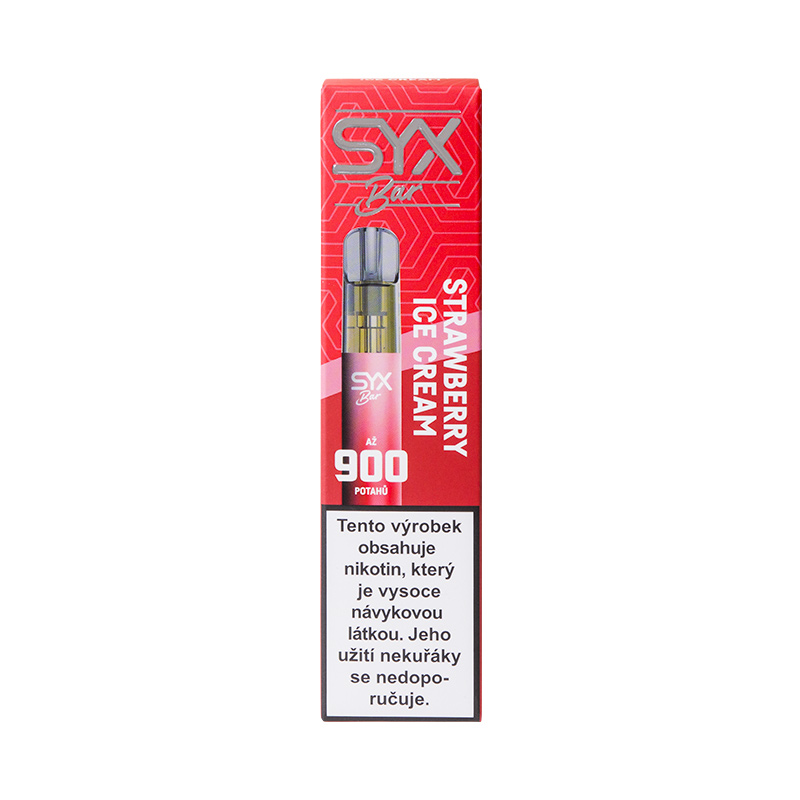 SYX Bar Strawberry Ice Cream 900 potahů síla 16,5mg 2ml | ExcaliburCigars